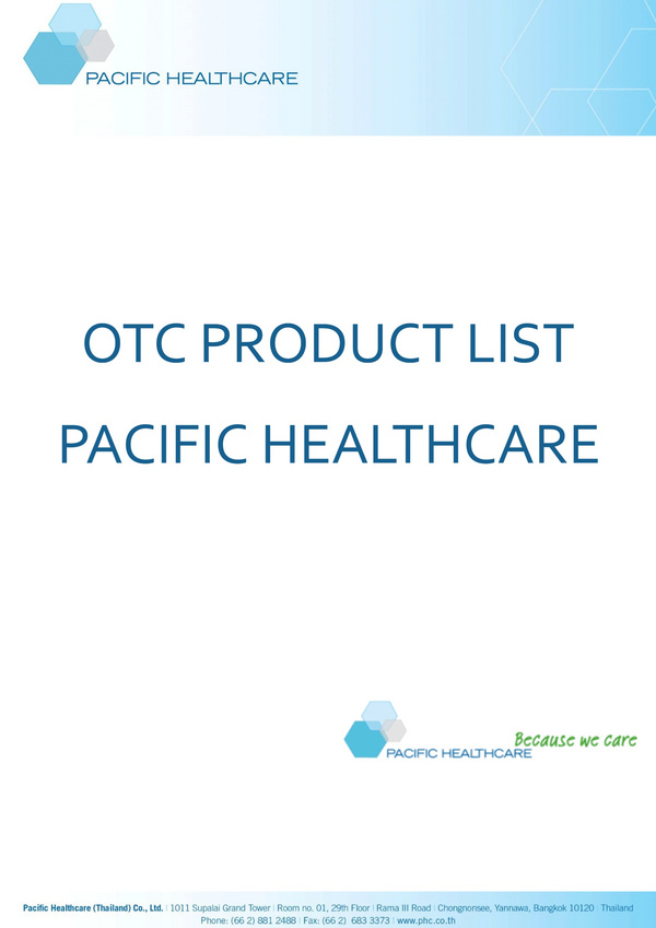 OTC PRODUCT LIST PHC - Pacific Healthcare - A magazine created with Madmagz